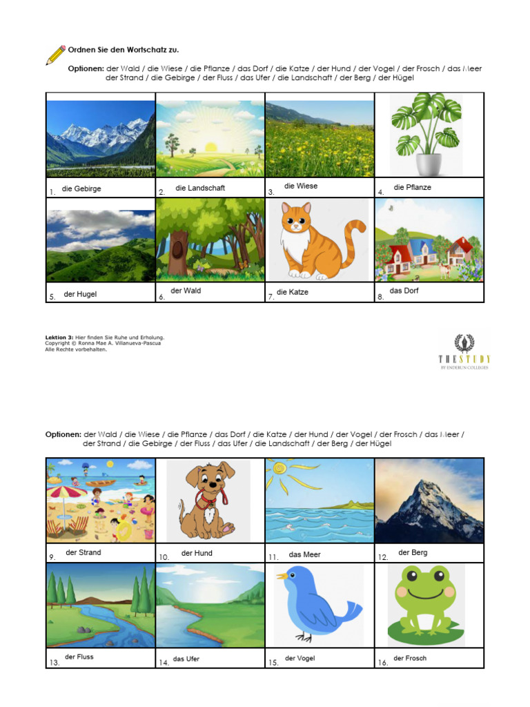 Lektion 3 - Wortschatz | PDF