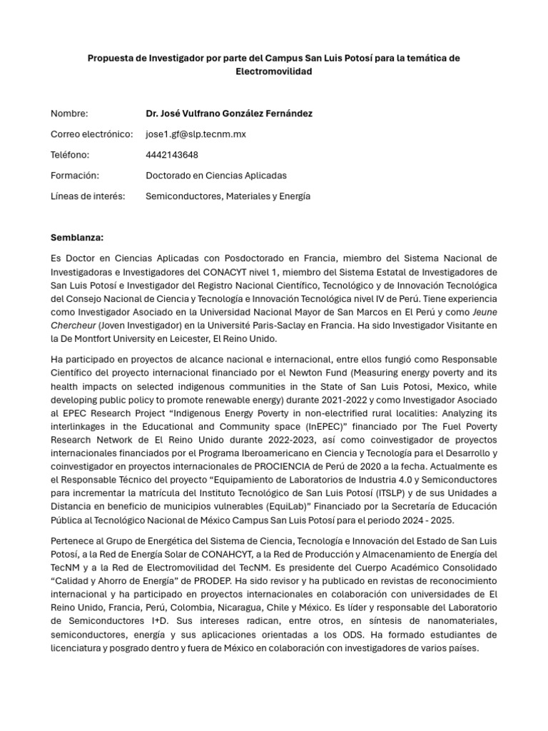 Semblanza Vulfrano | PDF