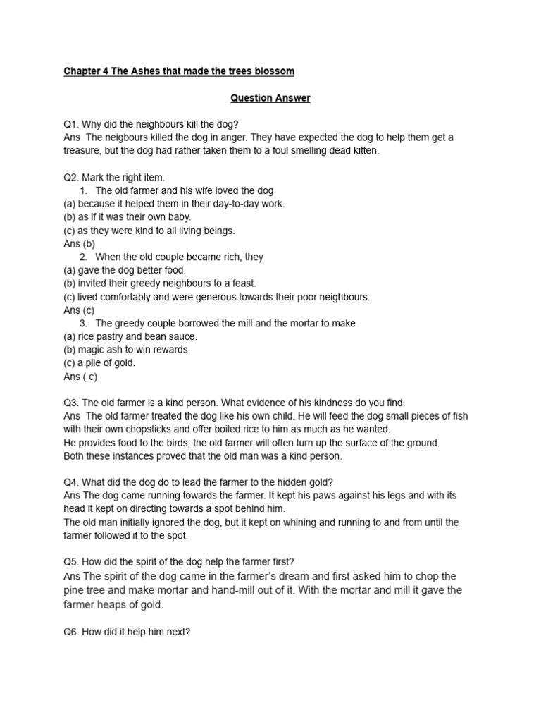 Chapter 4 Honeycomb Question Answer | PDF