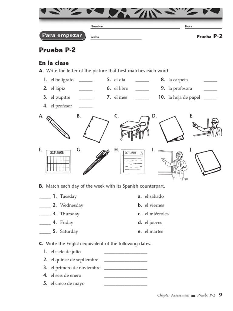 PE - Prueba 2 - en La Clase | PDF