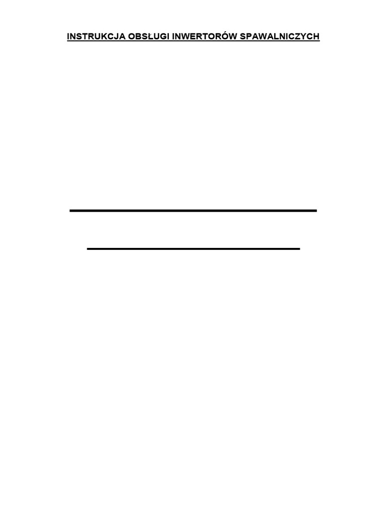 Instrukcja Magnum THF 201 P TIG DC Z Pulsem | PDF