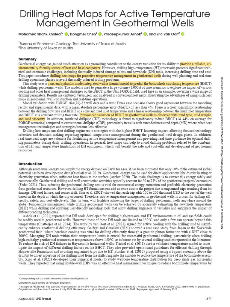 Drilling Heat Maps For Active Temperature Management in Geothermal ...