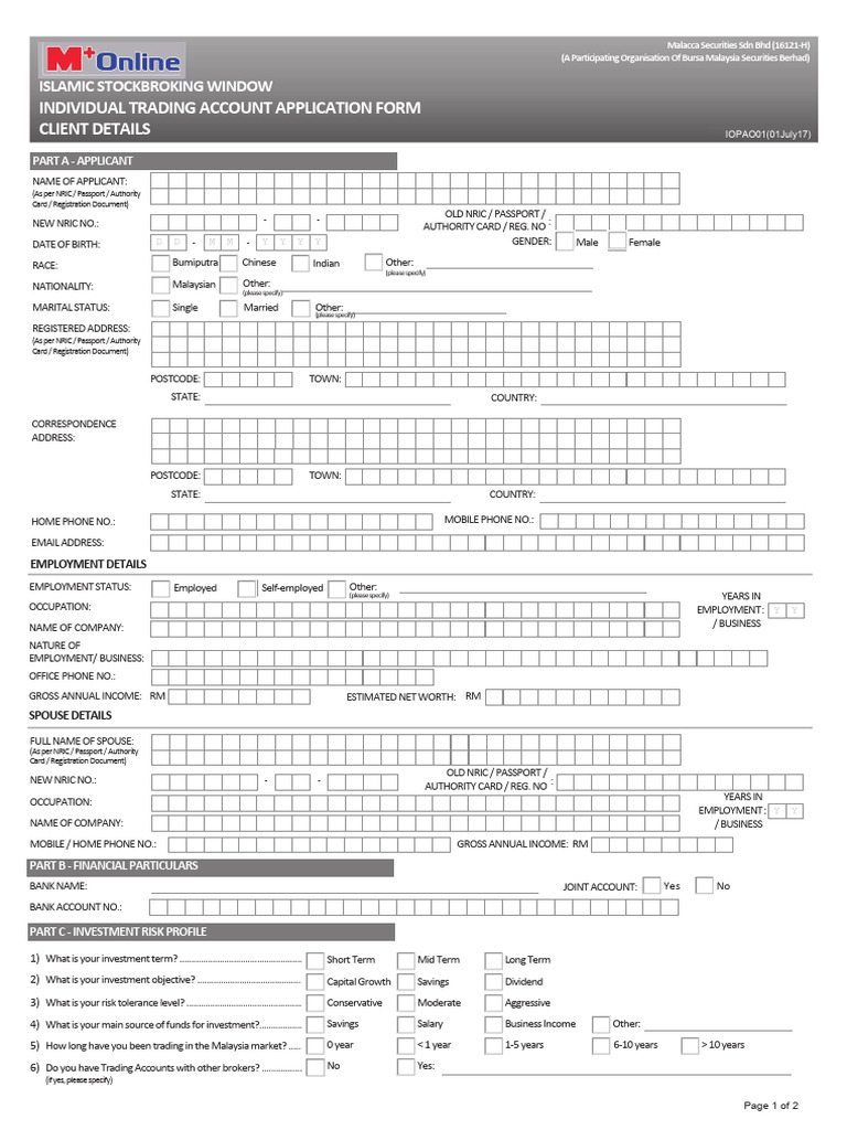 Islamic DT Form (Full Set) - KSC | PDF