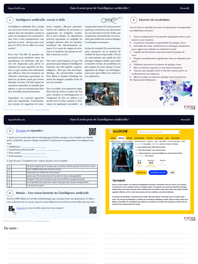 Faut-Il Avoir Peur de L'intelligence Artificielle - APP | PDF
