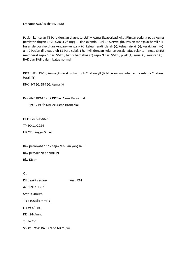 laporan usg Ny Noor Aya | PDF