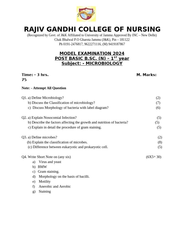 Microbiology PBBSC Model | PDF | Bacteria | Science & Mathematics