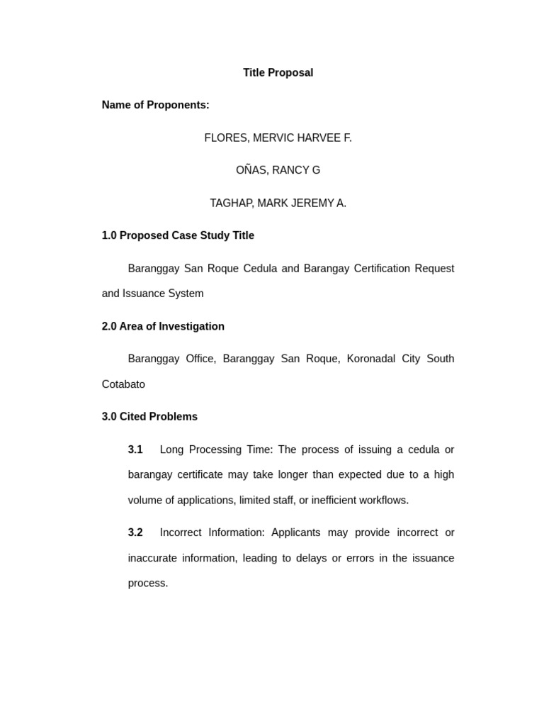 Title Proposal | PDF