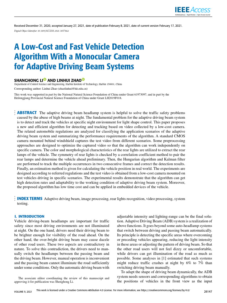 A Low-Cost and Fast Vehicle Detection Algorithm With A Monocular Camera ... A Low-Cost and Fast Vehicle Detection Algorithm With A Monocular Camera ...