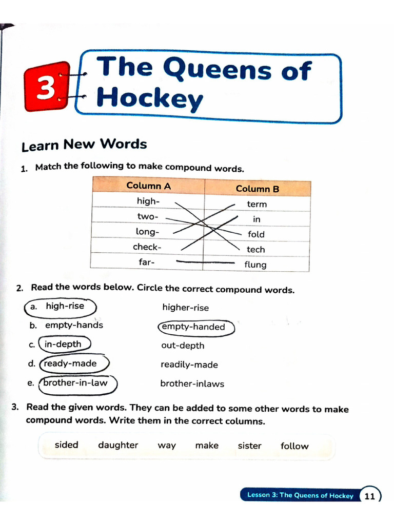 Chapter - 3 & 4 (English Workbook) | PDF