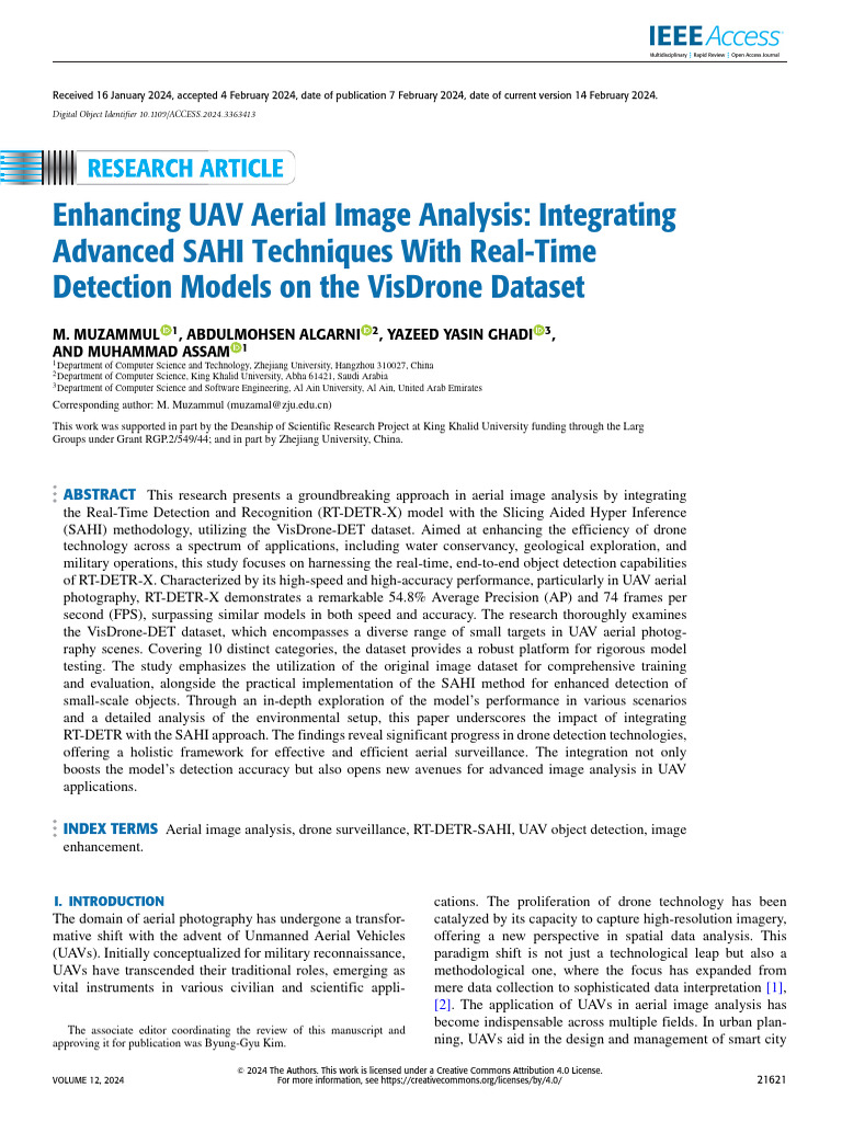 Enhancing UAV Aerial Image Analysis Integrating Advanced SAHI Techniques With Real-Time ...