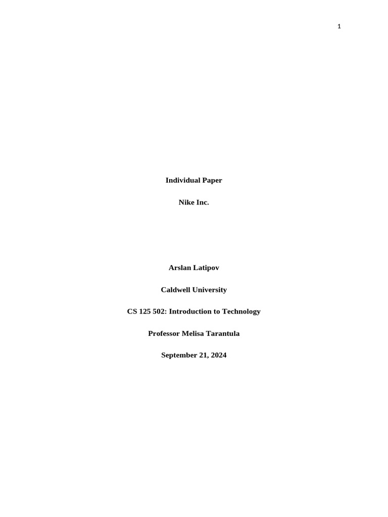 Individual Paper | PDF
