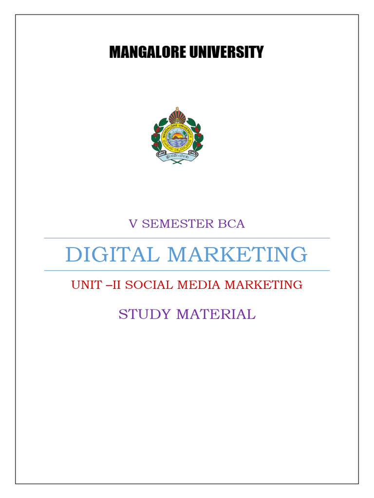 Digital Marketing Study Material - UNIT II | PDF