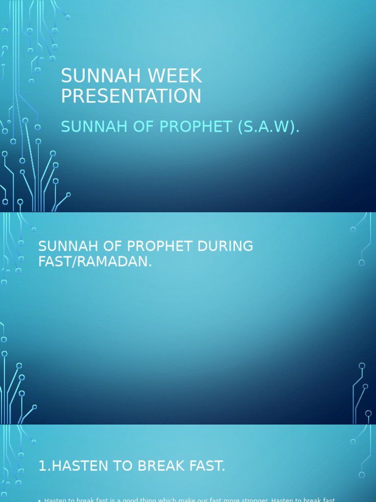 Sunnah Week Presentaton | PDF