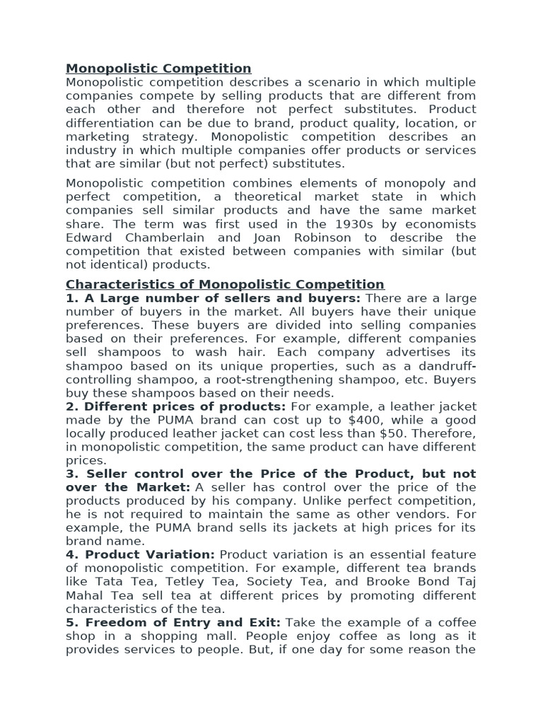 characteristics_of_monopolistic_competitioncharacteristics of ...