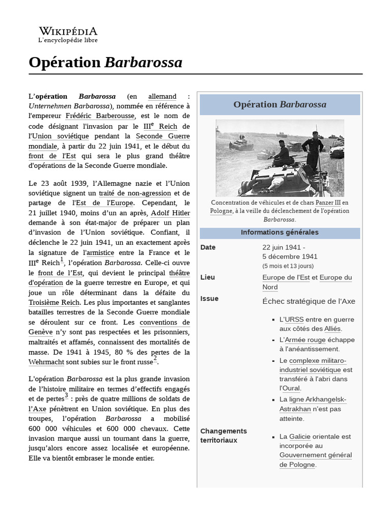 Opération Barbarossa | PDF