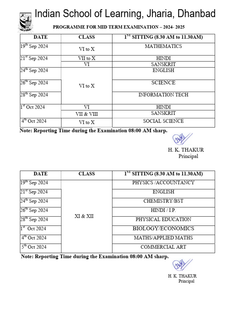Mid Term Examination 2024-25 | PDF