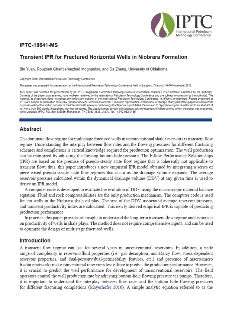 Transient IPR | PDF