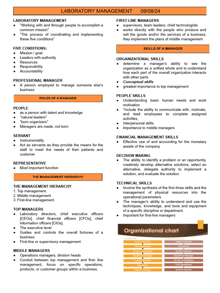 Lesson 1 - Lab Management | PDF