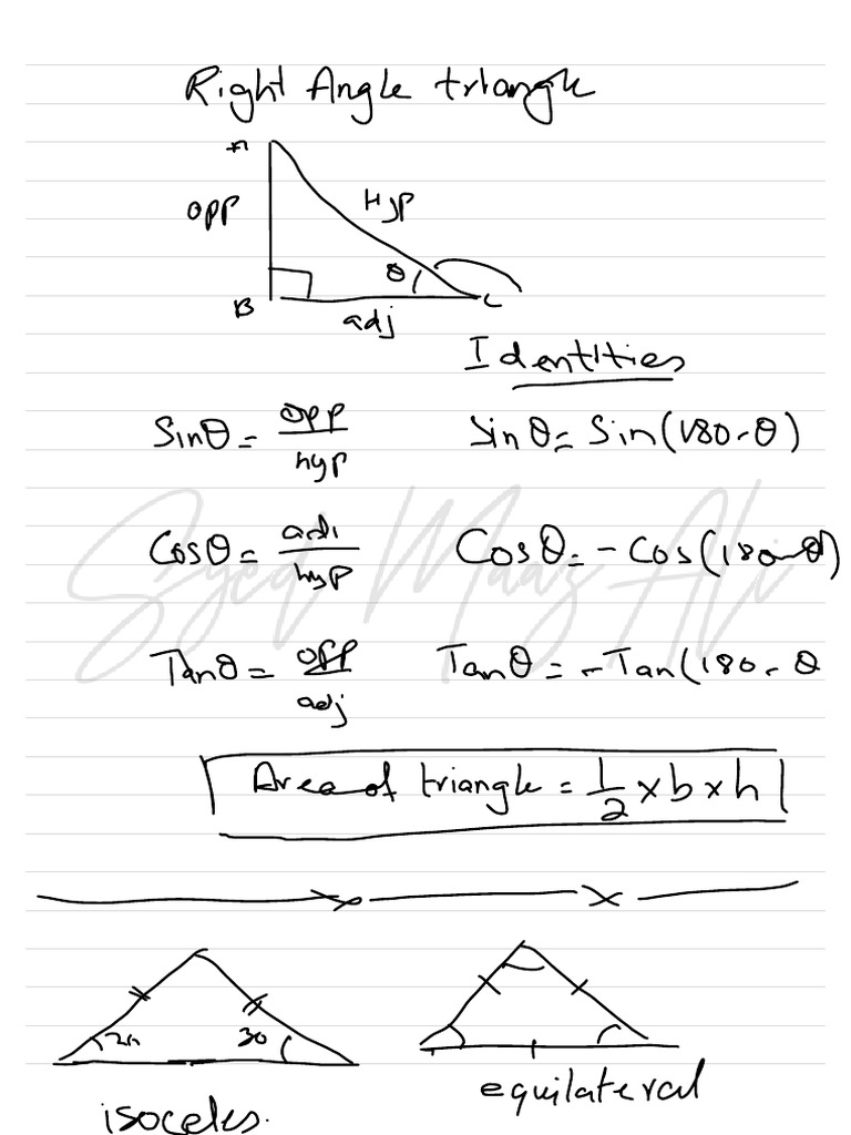 Trigonometry Notes | PDF