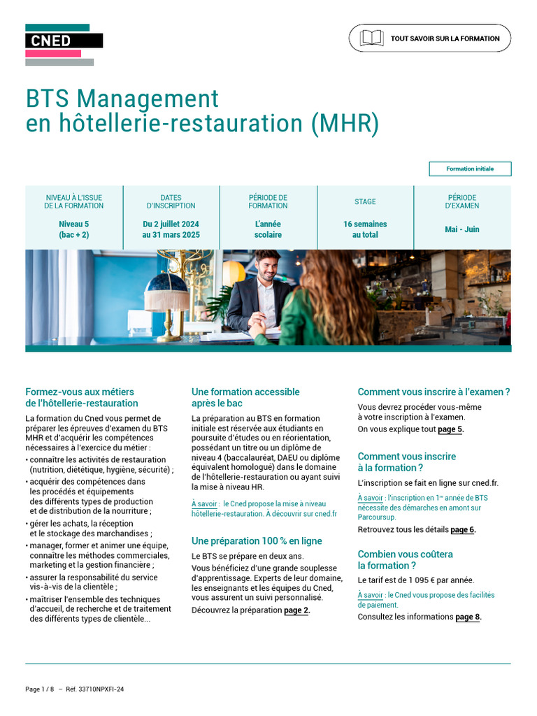 Cned Bts MHR Doc Fi24 | PDF