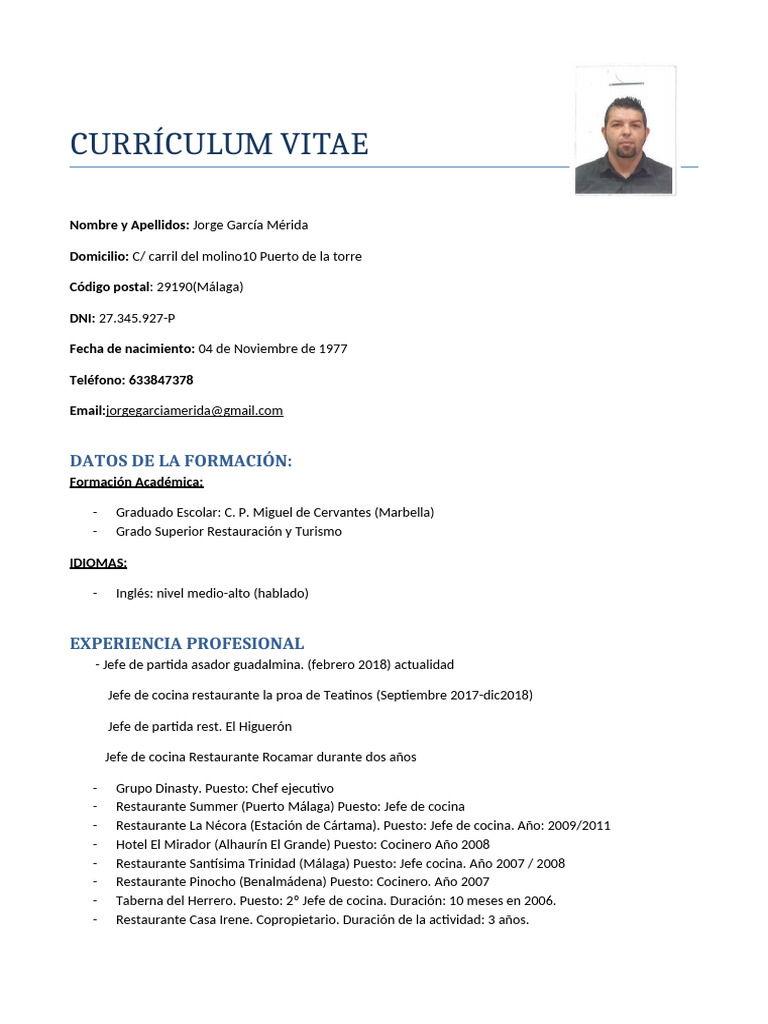 CV Jorge | PDF