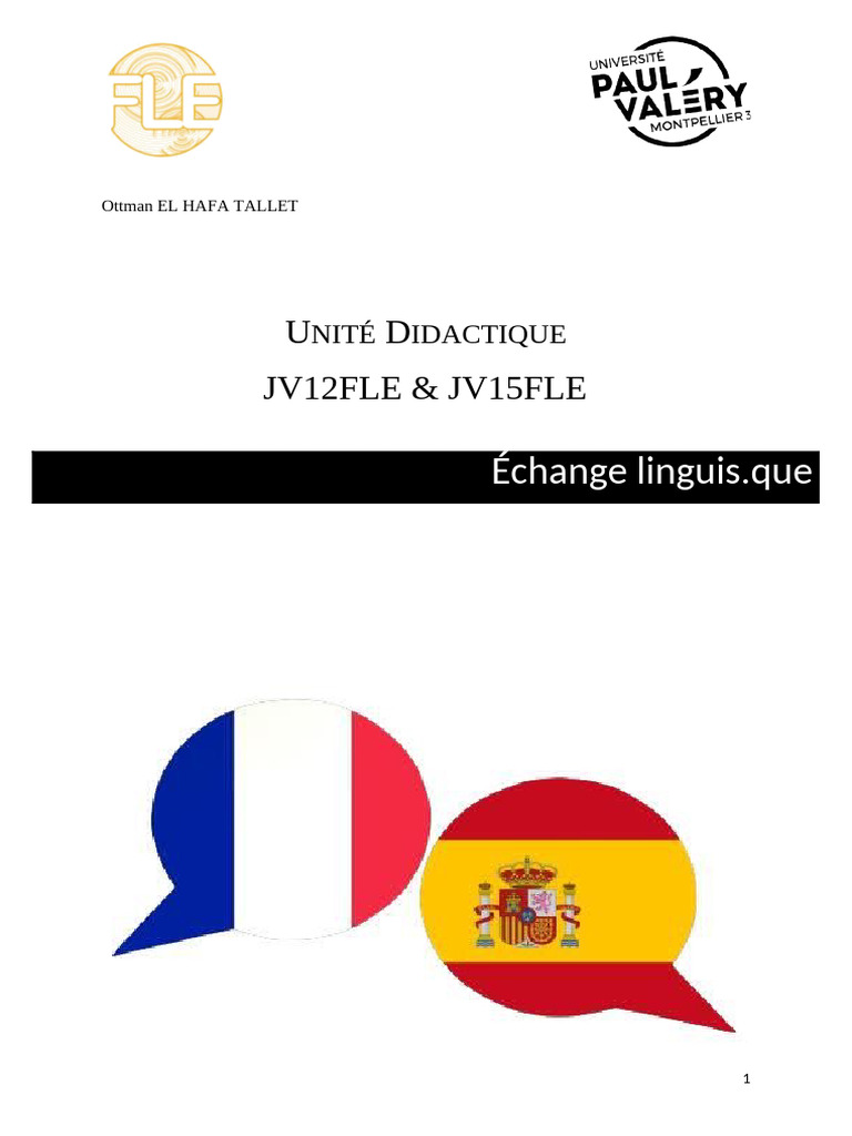 15FLE - EL HAFA-TALLET-Ottman + Échanges Linguistiques 2024 | PDF