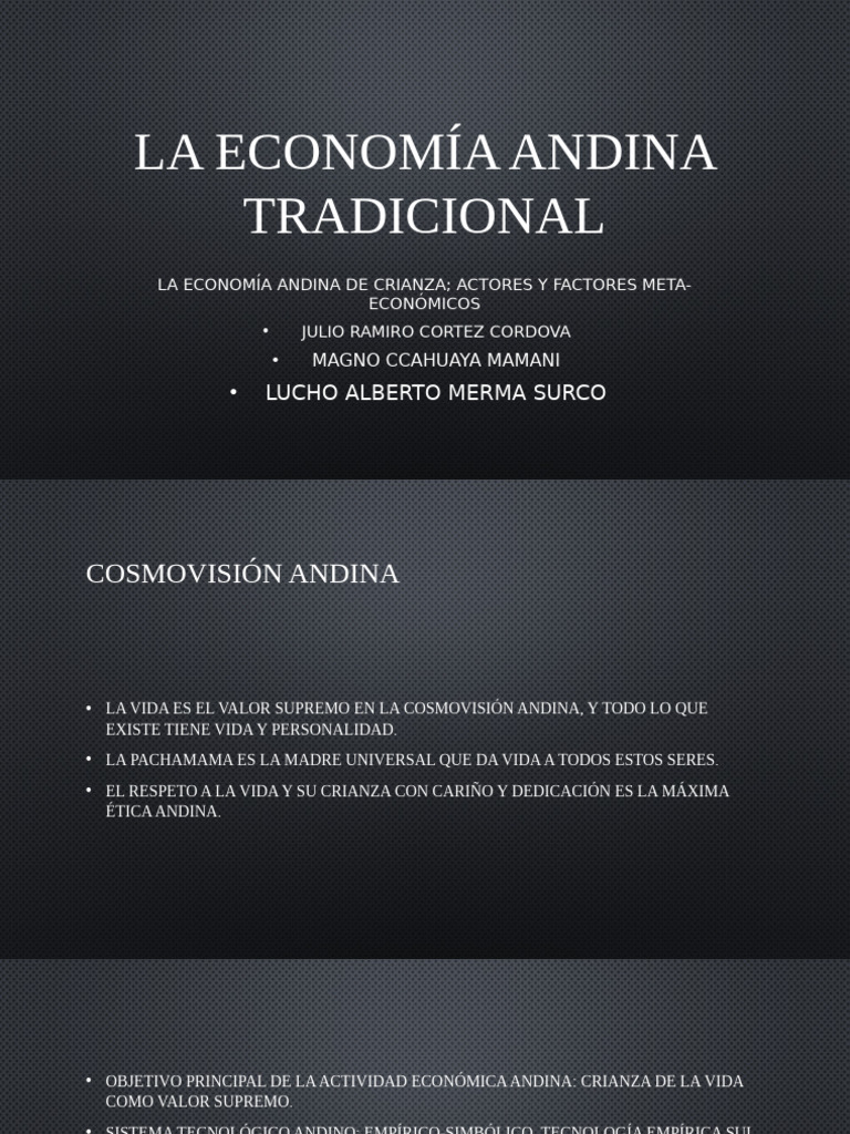 La Economía Andina Tradicional | PDF