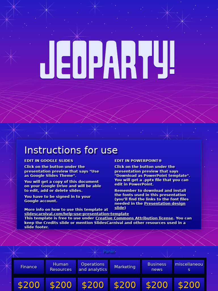 Jeopardy Final Questions | PDF