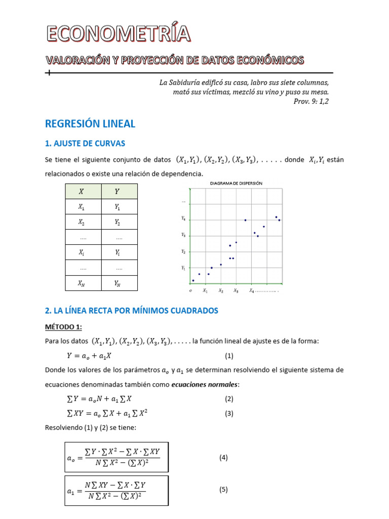 ECONOMETRIA - Teoria y Problemas | PDF | Coeficiente de determinación | Análisis de regresión