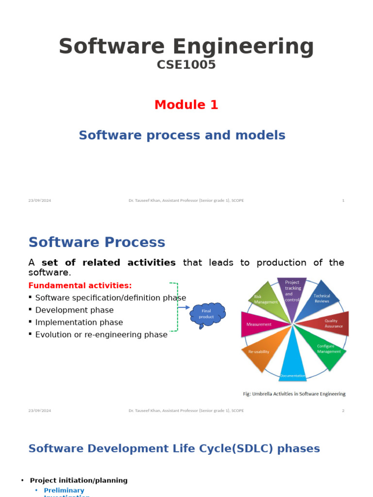 Module 1 - Software Process, SDLC | PDF