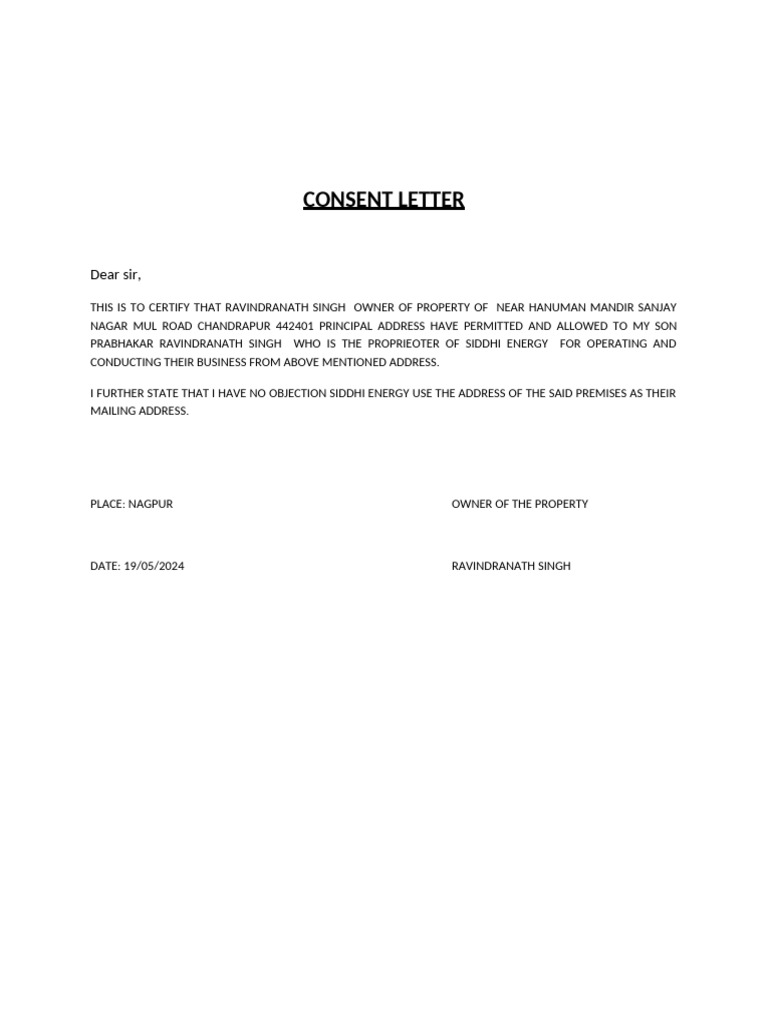Consent Letter | PDF