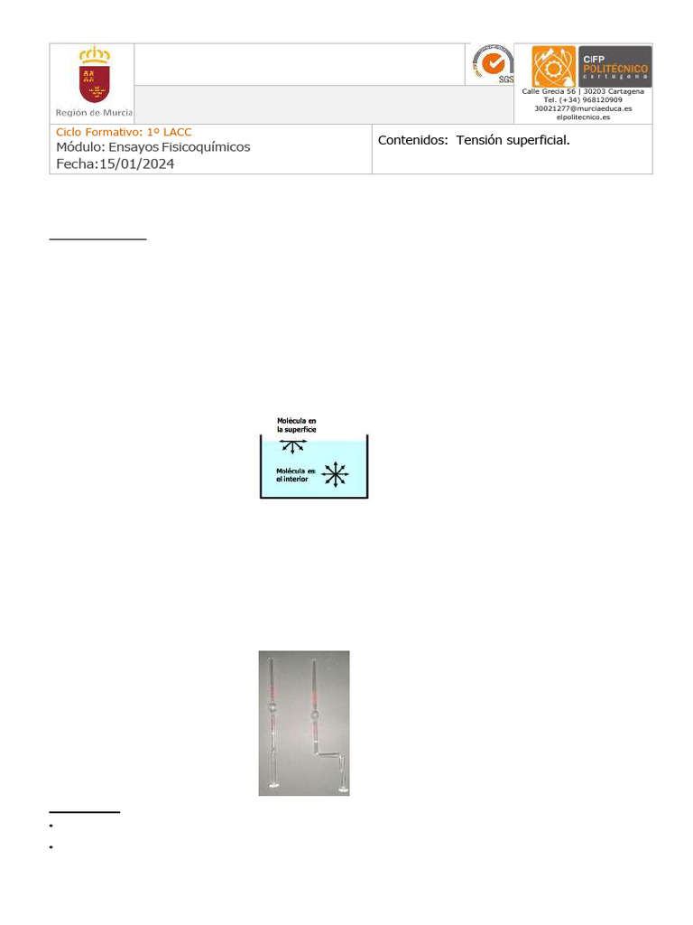 PrÃ¡ctica 7 - TensiÃ N Superficial | PDF