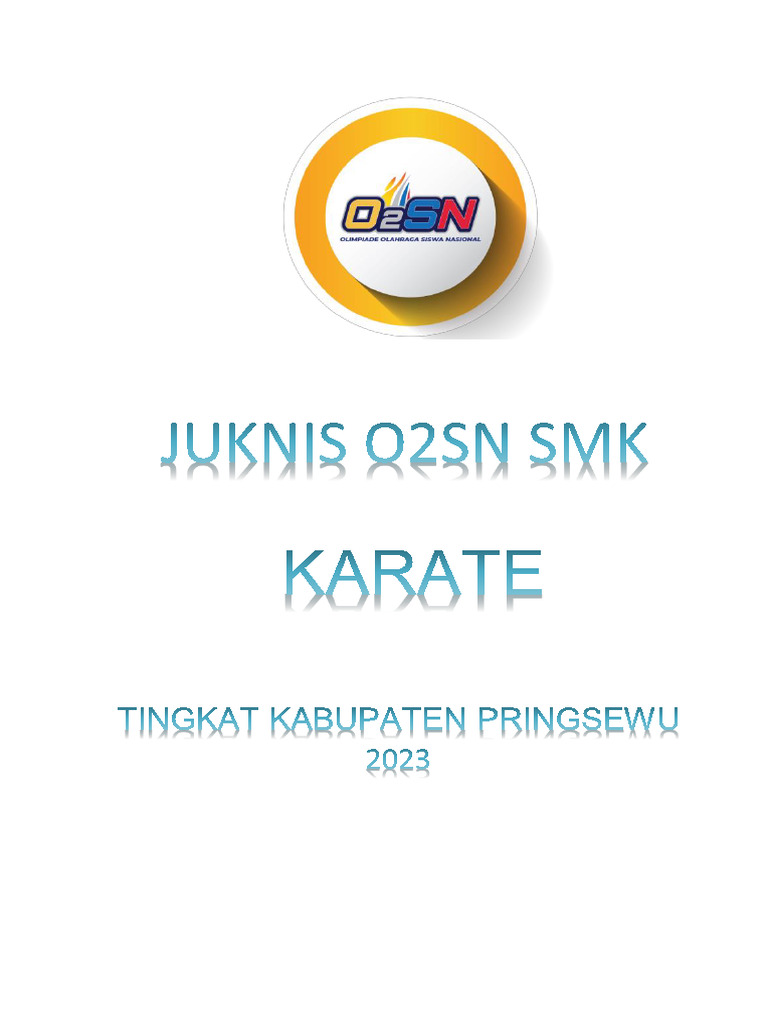 Juknis O2sn Karate SMK Tahun 2023 | PDF