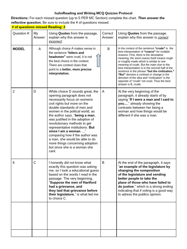 Rodmac Odra - (Template) (Template) Reading and Writing MCQ Protocol ...