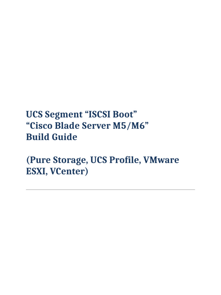Production ISCSI (Cisco B Series) | PDF