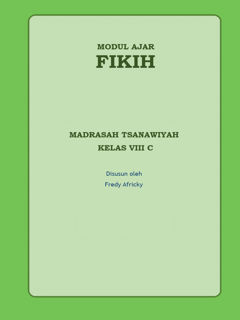 Modul Ajar Fikih ZAKAT MAL MTSN 9 Johar | PDF