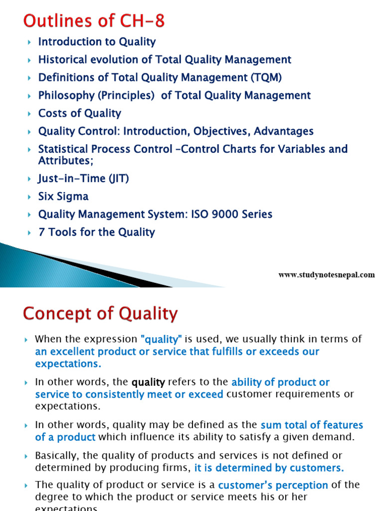 CH 8 The Quality System | PDF