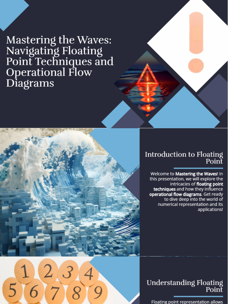 Slidesgo Mastering The Waves Navigating Floating Point Techniques and Operational Flow Diagrams ...