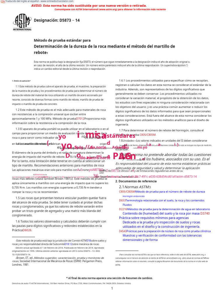 ASTM-D5873-14 en Es | PDF