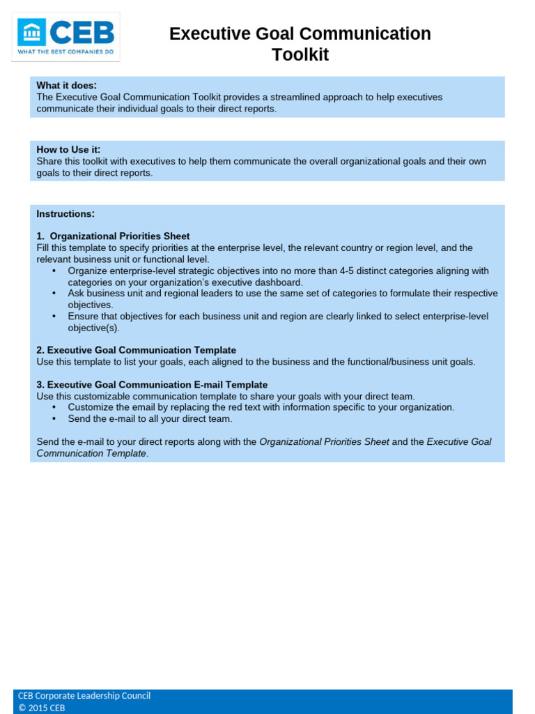 3.2 Executive Goal Communication Toolkit | PDF