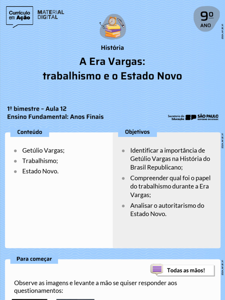 A Era Vargas: Trabalhismo e o Estado Novo: História | PDF