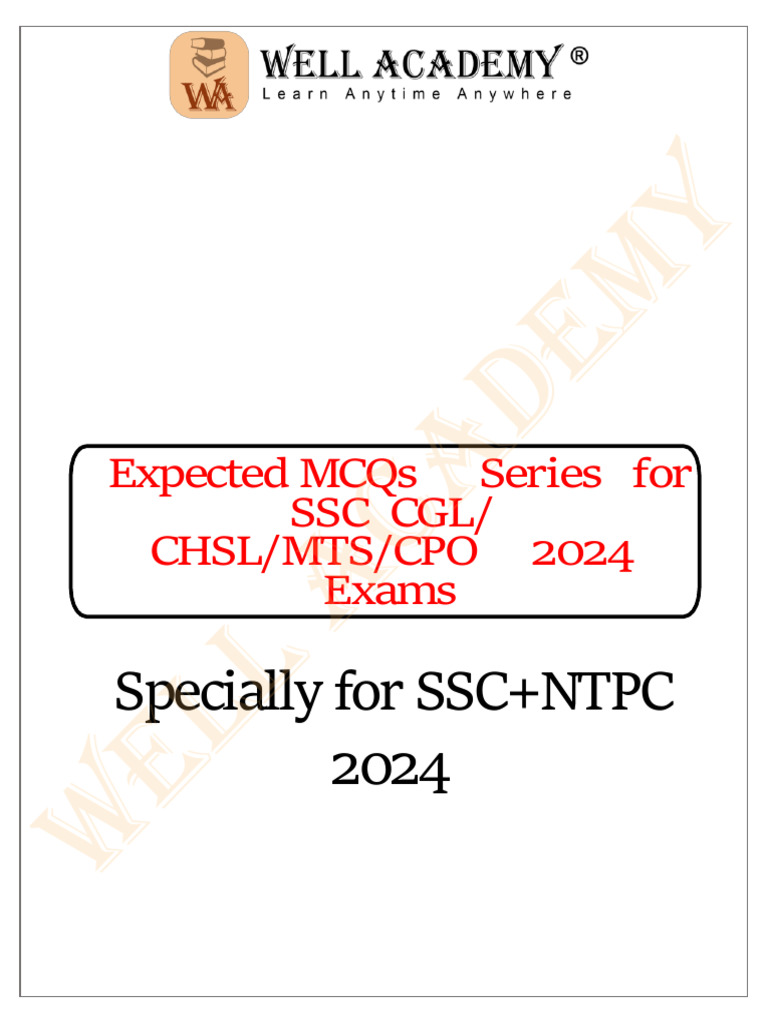 Top 100 Expected MCQs - 57 | PDF