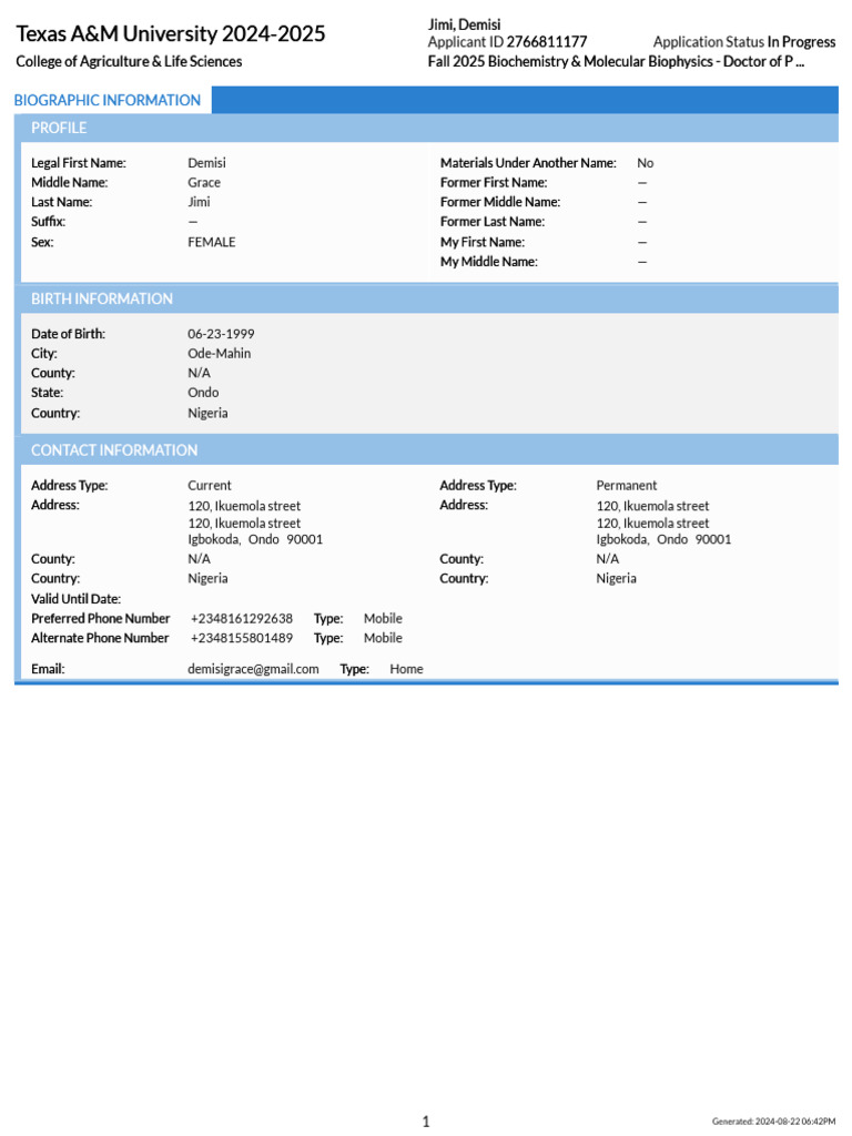 PR Profile Ofile: Biographic Informa Biographic Information Tion | PDF