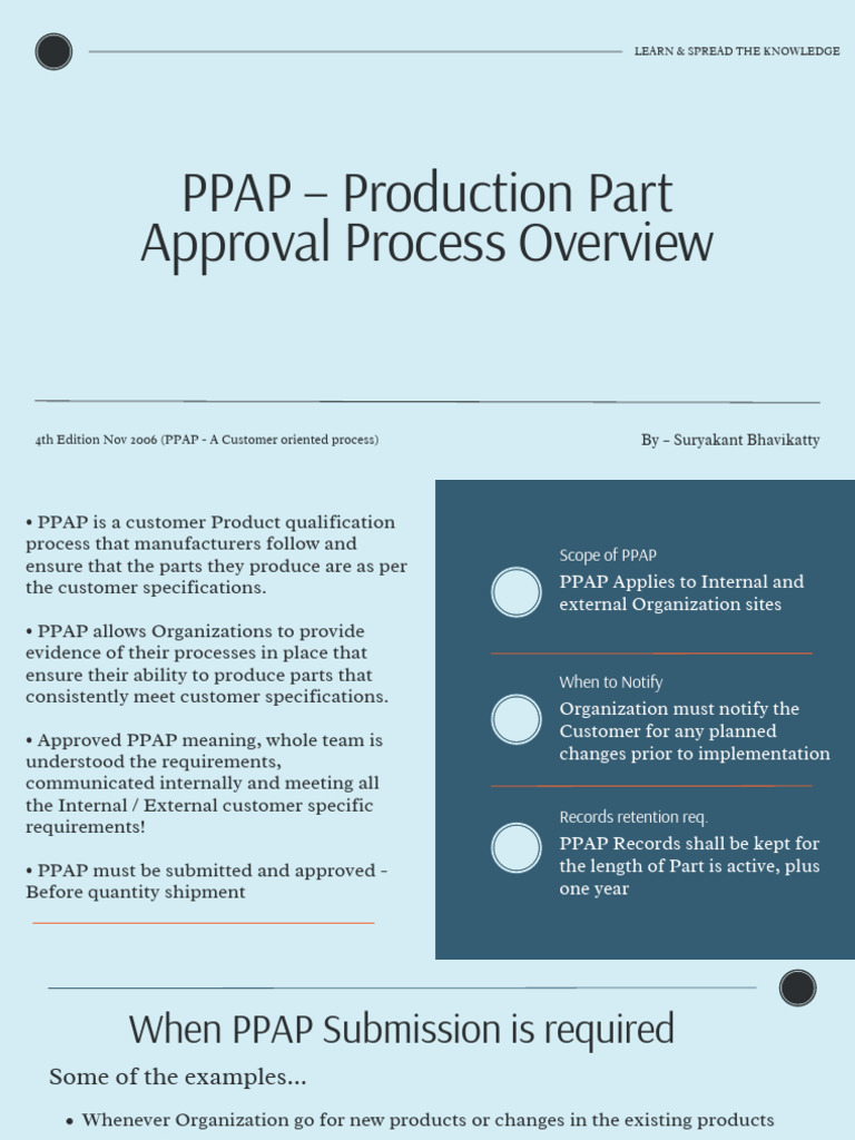 PPAP Overview | PDF