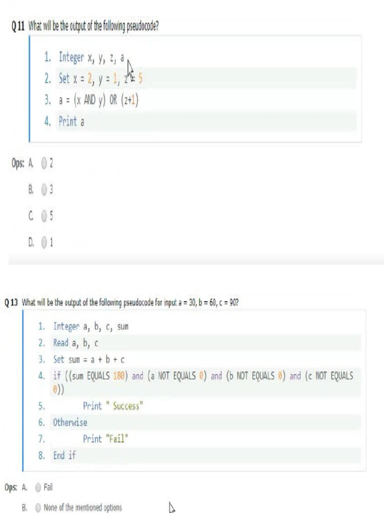 Accenture Psuedo Code | PDF