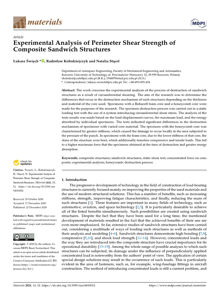Experimental Analysis of Perimeter Shear | PDF