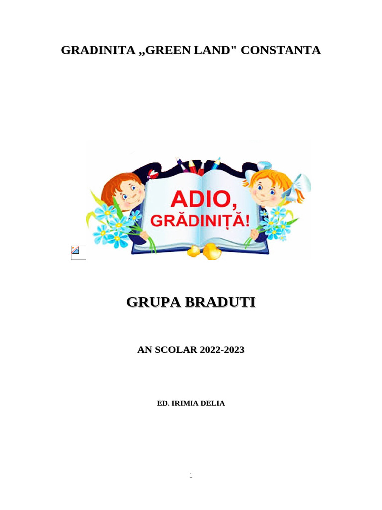 Adio Gradinita | PDF