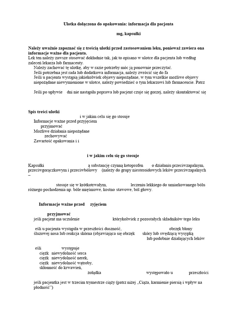Ketonal Active 005 G 20 Kapsulek Twardych | PDF