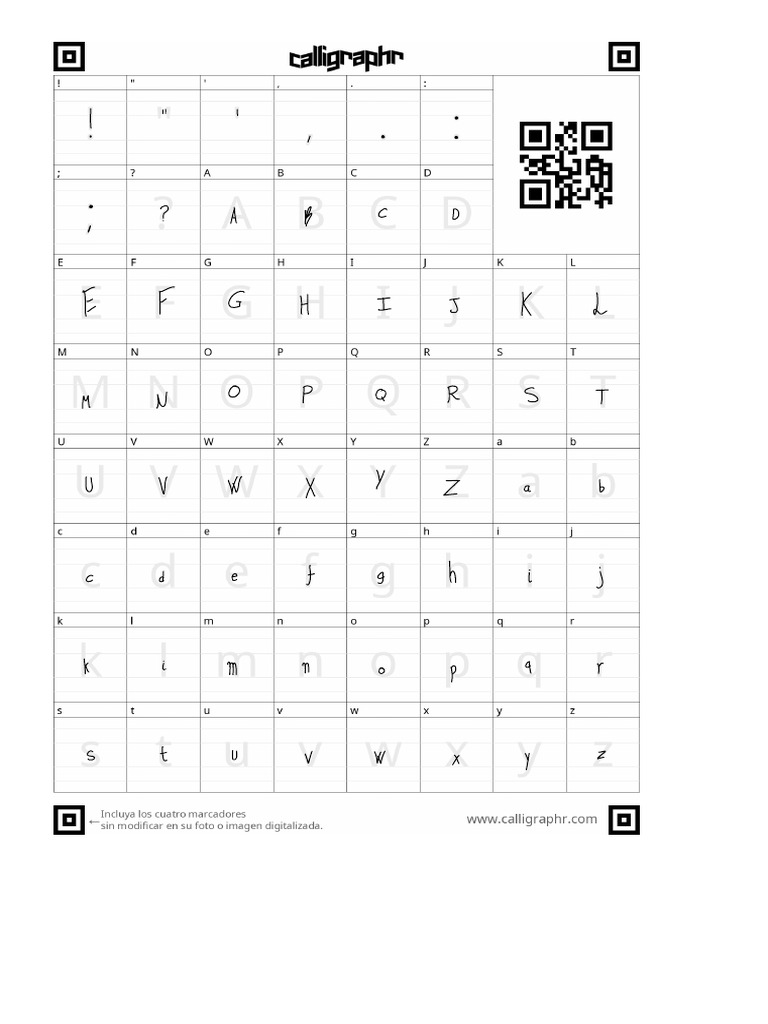 Calligraphr Template | PDF