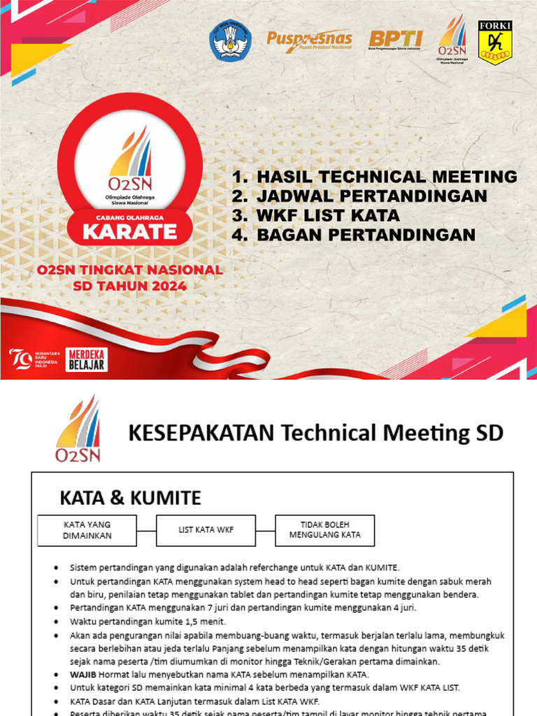 Bagan Pertandingan O2SN SD Tingkat Nasional Cabang Olahraga Karate 2024 ...